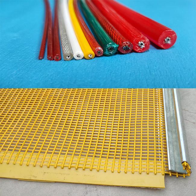 90 Shore A Polyurethane Coated Wire Mesh Replacement Locker Tufflex Screen